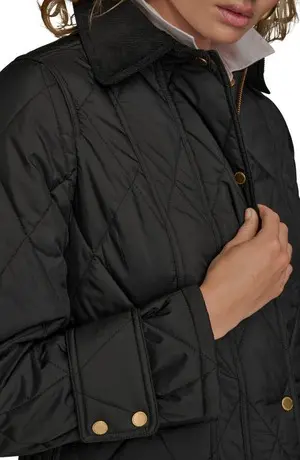 Donna Karan New York Water-resistant Quilted Barn Jacket - Black