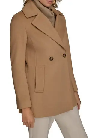 Donna Karan New York Double Breasted Blazer Coat - Camel