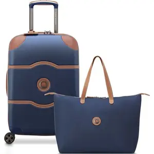DELSEY PARIS 2-piece Spinner Carry-on And Tote Bag Set - Navy