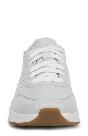 Vionic Uptown Metallic Suede Sneakers - Silver