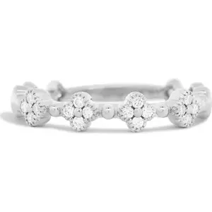 THE LOVERY FINE JEWELRY Diamond Clover Band - White Gold