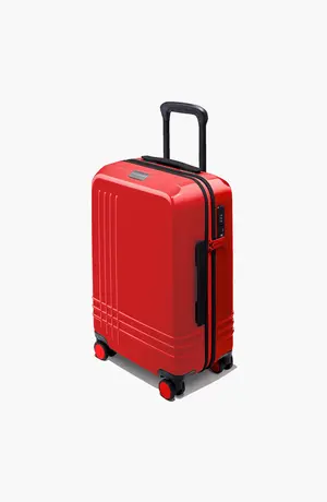 ROAM LUGGAGE Expandable Carry-On Suitcase Red Gloss/black