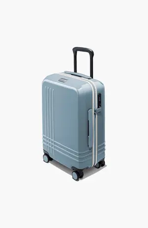 ROAM LUGGAGE Expandable Carry-On Suitcase Slate Gloss/white