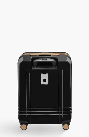 ROAM Large Expandable Carry-on Luggage - Black Gloss/tan Trim