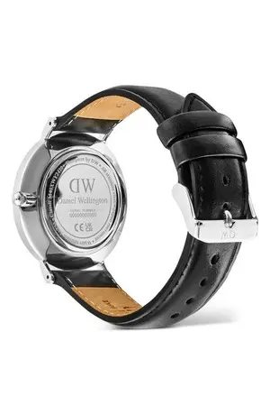DANIEL WELLINGTON Classic Multi Eye Leather Strap Watch - Silver