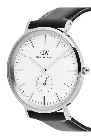 DANIEL WELLINGTON Classic Multi Eye Leather Strap Watch - Silver