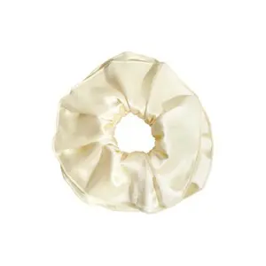 LOST PATTERN Lost Pattern NYC Maxi Flower Double-Layer Oversized Silk Scrunchie Cream