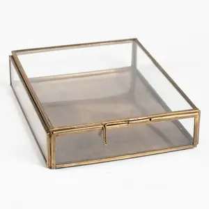 TEN THOUSAND VILLAGES Antiqued Keepsake Box - Brass