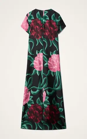 La DoubleJ Swing Maxi Dress - Peony Black