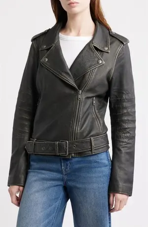 Frye Leather Moto Jacket