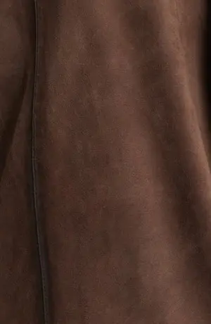 Frye Suede And Leather Shacket - Dark Brown