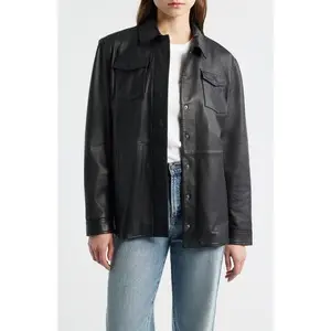 Frye Leather Shirt Jacket