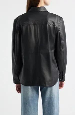 Frye Leather Shirt Jacket
