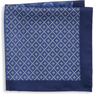 SYNRGY Big & Tall 4-pattern Tonal Pocket Square - Navy