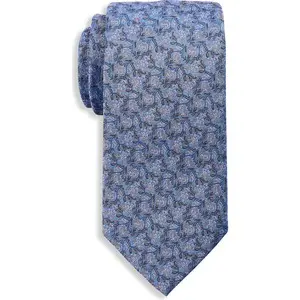 Michael Kors Big & Tall Floral Neck Tie - Blue