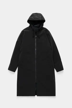 Stutterheim Stockholm Long Winter Matte Coat - Black