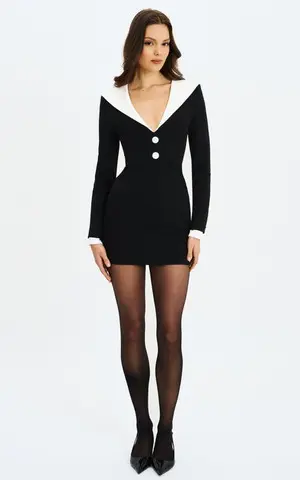 MISS CIRCLE Heather Collared Mini Dress