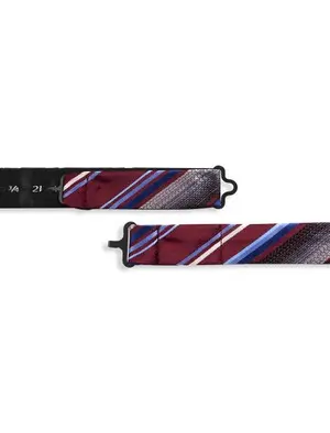 SYNRGY Striped Bow Tie - Burgundy