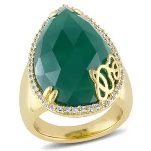 JULIANNA B. And Diamond Cocktail Ring - Green Onyx