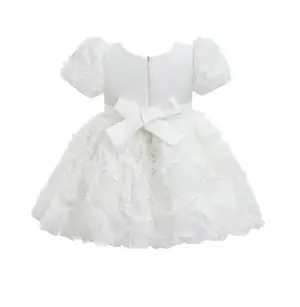 TULLEEN Bow Rosette Dress - White