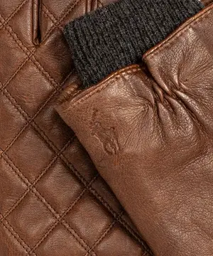 Polo Ralph Lauren Quilted Leather Glove - Dark Brown