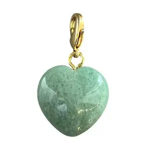 HOLST+LEE Heart Stone Pendant Green Aventurine