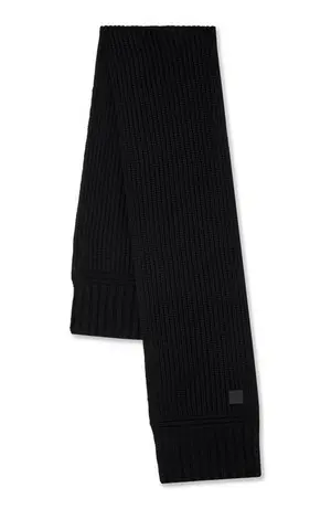 Mulberry Chunky Ribbed Scarf - Black