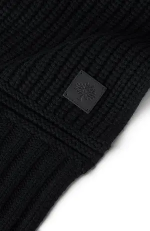 Mulberry Chunky Ribbed Scarf - Black