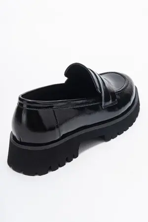 FOREVER & ALWAYS SHOES Vionel Leather Loafer - Black Patent Leather