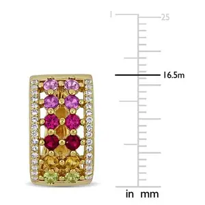 JULIANNA B. Multi-gemstone Huggie Earrings