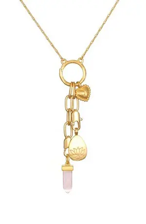 SATYA JEWELRY Charm Necklace Set - Metallic Gold
