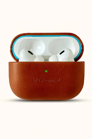 BLUEBONNET The Companion Leather Airpods Pro 3 Case - Saddle Tan
