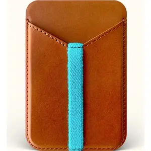 BLUEBONNET The Minimalist Magsafe Card Wallet - Saddle Tan