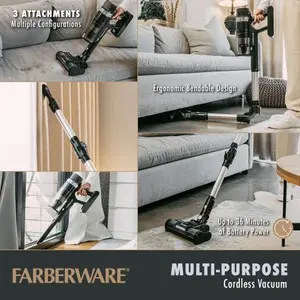 FARBERWARE Cordless Platinum Stick Vacuum Cleaner