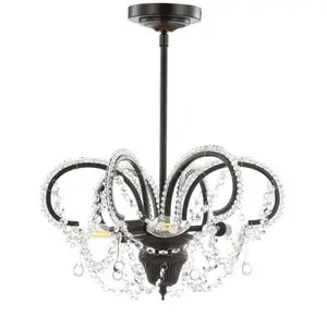 JONATHAN Y Caroline Metal/crystal Led Adjustable Chandelier