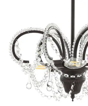 JONATHAN Y Caroline Metal/crystal Led Adjustable Chandelier