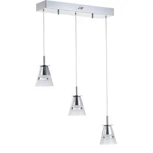 JONATHAN Y Alain 3-light Adjustable Cascading Metal Integrated Linear Led Pendant