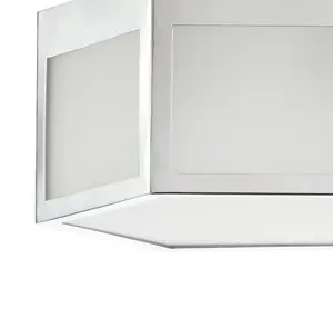 JONATHAN Y Minimo Hexagon Metal/frosted Glass Led Flush Mount