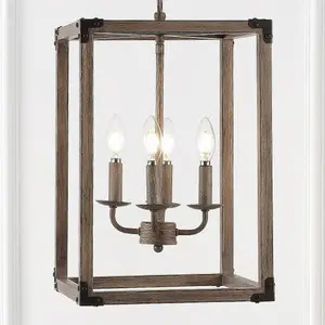 JONATHAN Y Magnolia 4-light Adjustable Iron Rustic Farmhouse Led Pendant