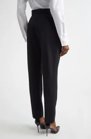 Balmain Tailored High-waist Wool Grain De Poudre Pants