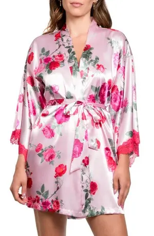 IN BLOOM BY JONQUIL Alyssa Floral Satin Wrap - Light Pink