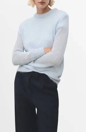 Mango Crewneck Sweater - Sky Blue