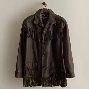 Ralph Lauren Polo Sport Leather Fringe Jacket