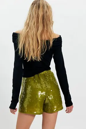 Free People Wisteria Sequin Shorts