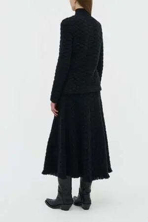 Gabriela Hearst Cashmere Snakeskin Motif Crew Neck Pullover