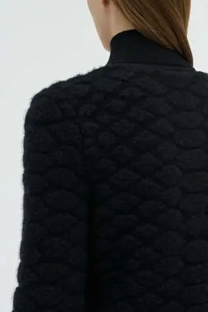 Gabriela Hearst Cashmere Snakeskin Motif Crew Neck Pullover