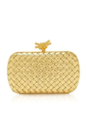 Bottega Veneta Knot Minaudiere Clutch - Gold