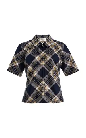 FRAME X Amelia Gray Checkmate Shirt