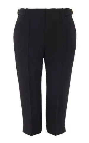 Chloé Wool Crepe Capri Trousers - Black