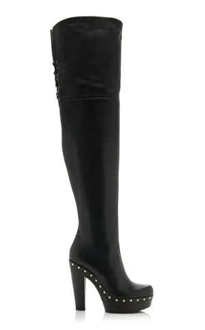Chloé Lola Studded Over-the-knee Boots - Black